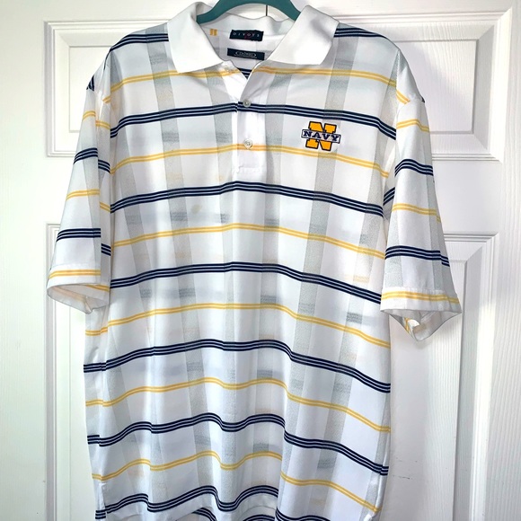 Divots | Shirts | Divots Us Navy White Short Sleeve Polo Shirt With ...